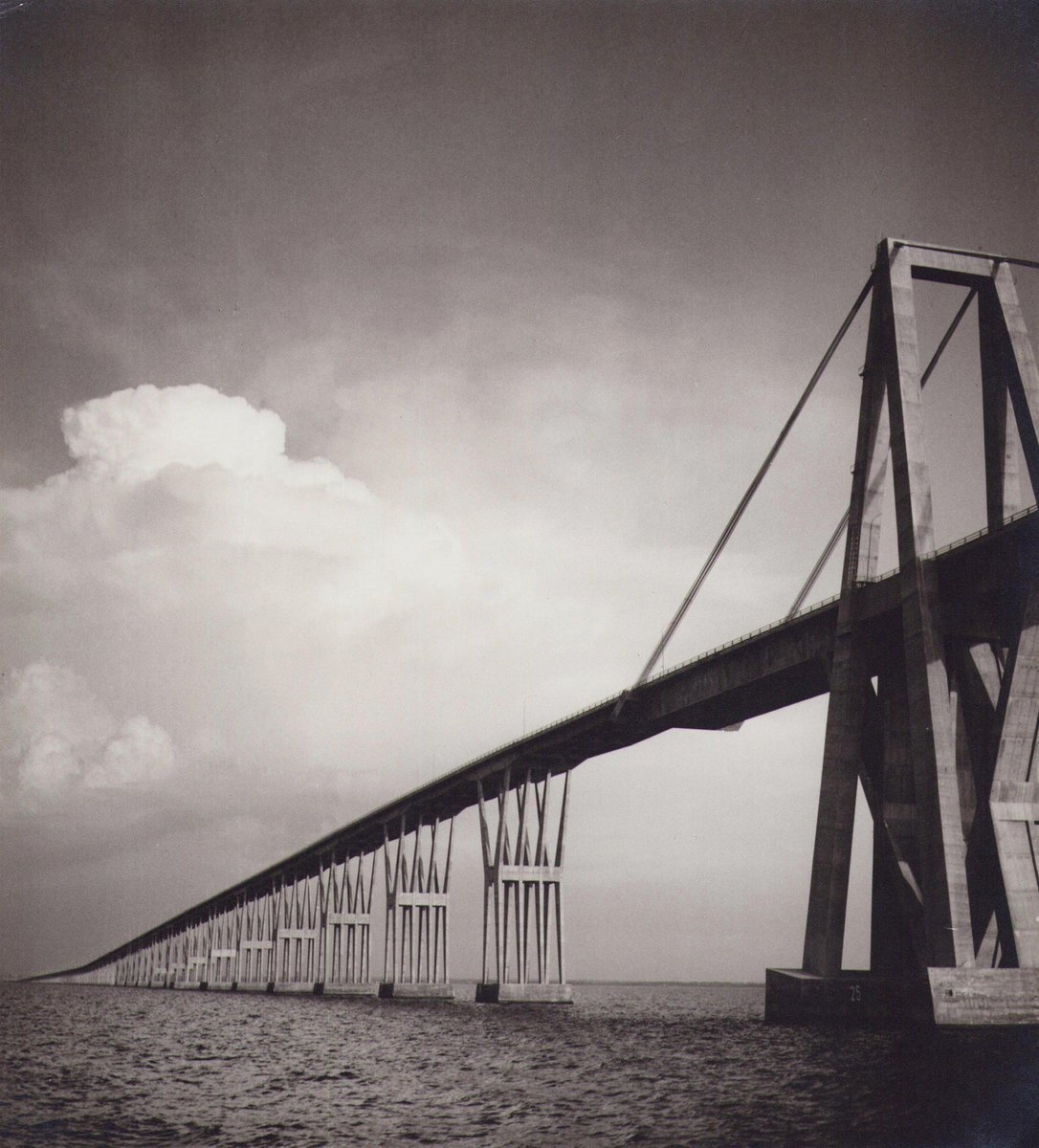 Hanna Seidel, Venezuelan Bridge, Maracaibo, Black and White Photograph ...
