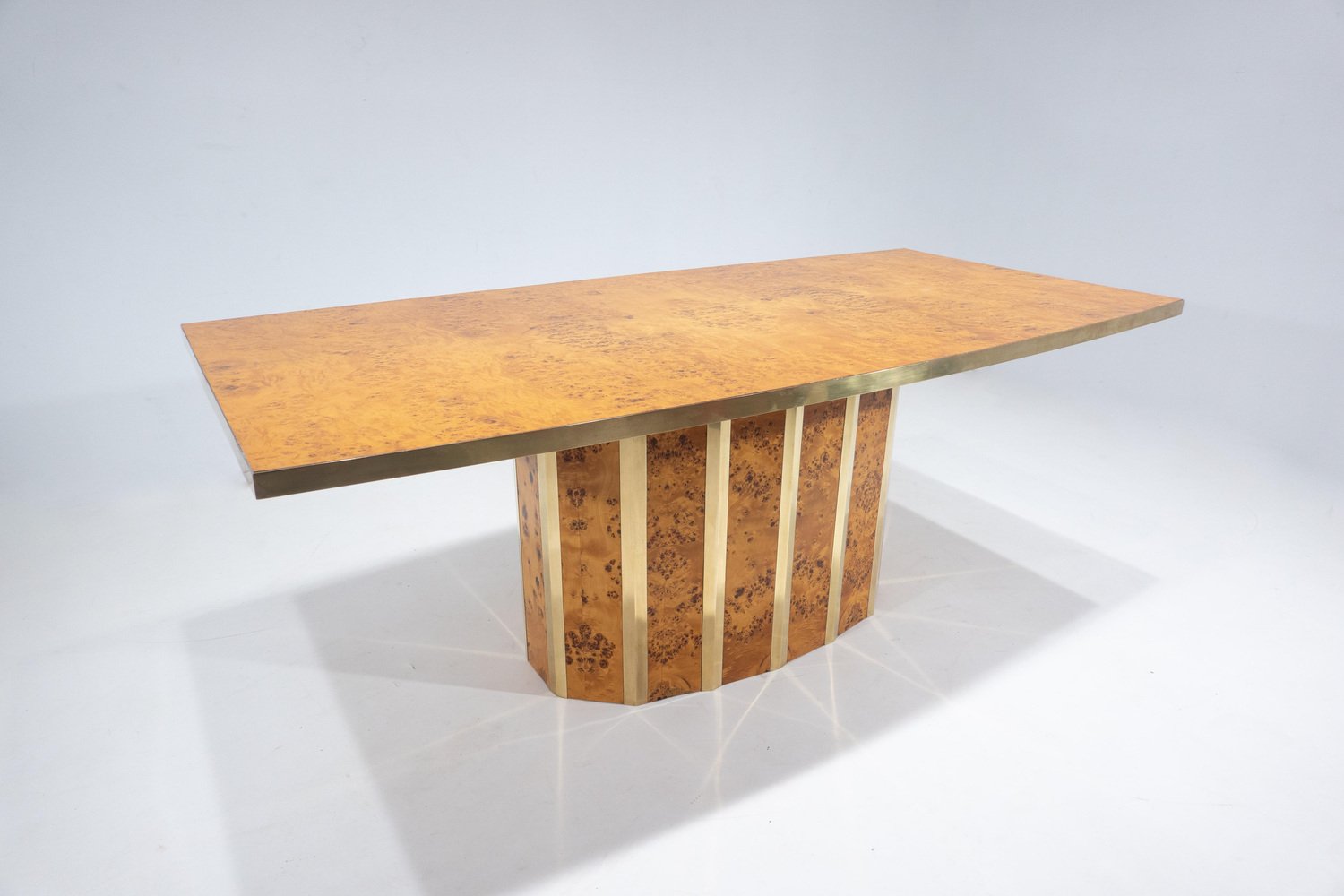 Ash Burl Dining Table, 1970s for sale at Pamono