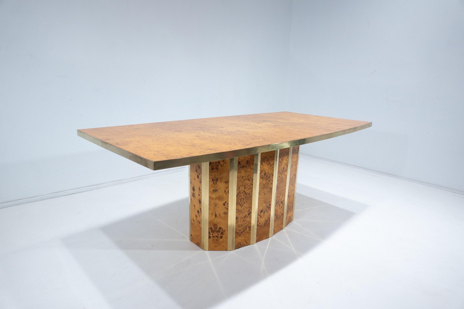 Ash Burl Dining Table, 1970s for sale at Pamono