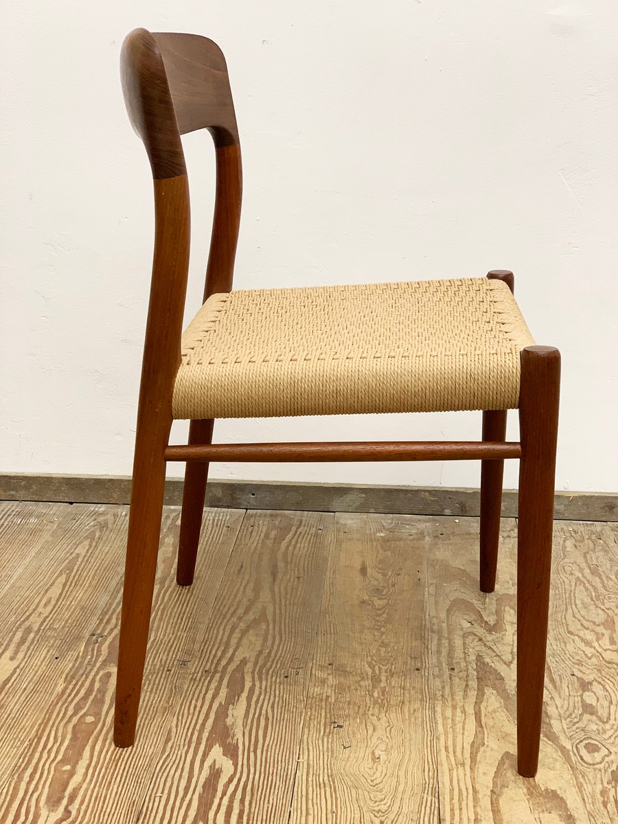 Mid-Century Danish Model 75 Chair in Teak by Niels O. Møller for J.L ...