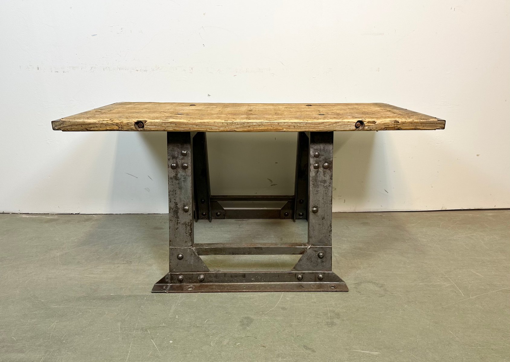 Industrial Riveted Coffee Table, 1960s for sale at Pamono