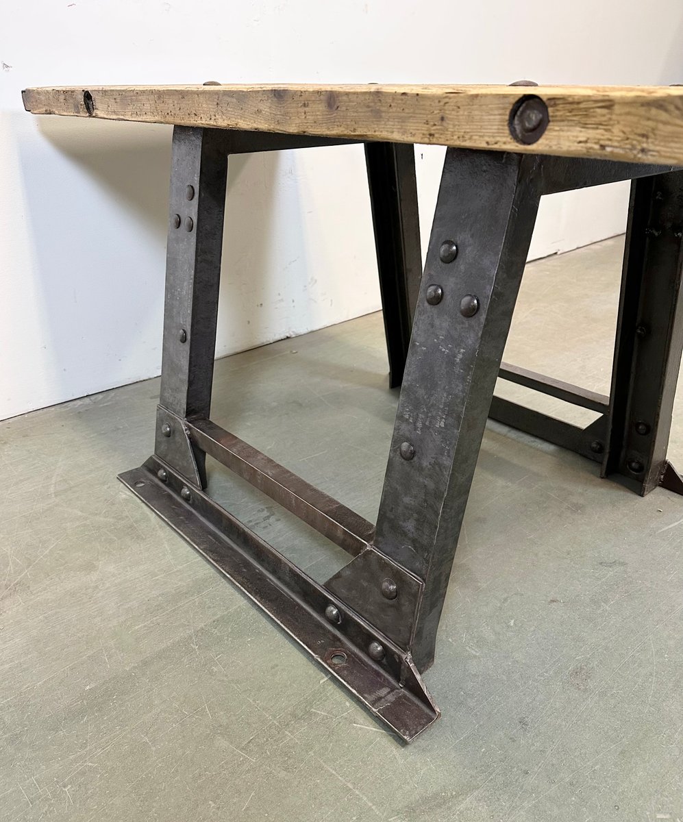 Industrial Riveted Coffee Table, 1960s for sale at Pamono