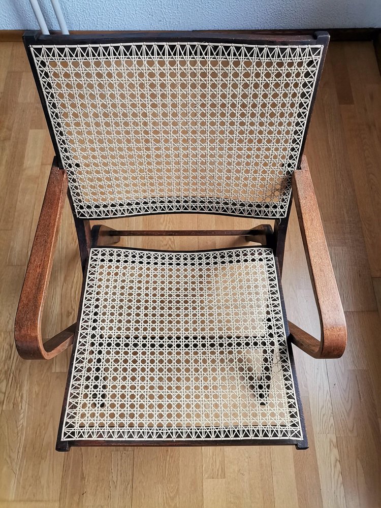 Vintage Prototype Rex Model 100 Chair in Bentwood and Hand-Woven Cane ...