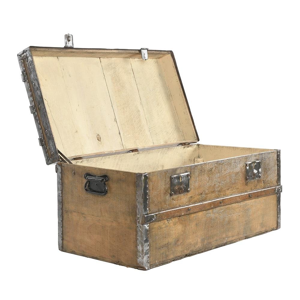 Wooden Transport Trunk, 1800s for sale at Pamono