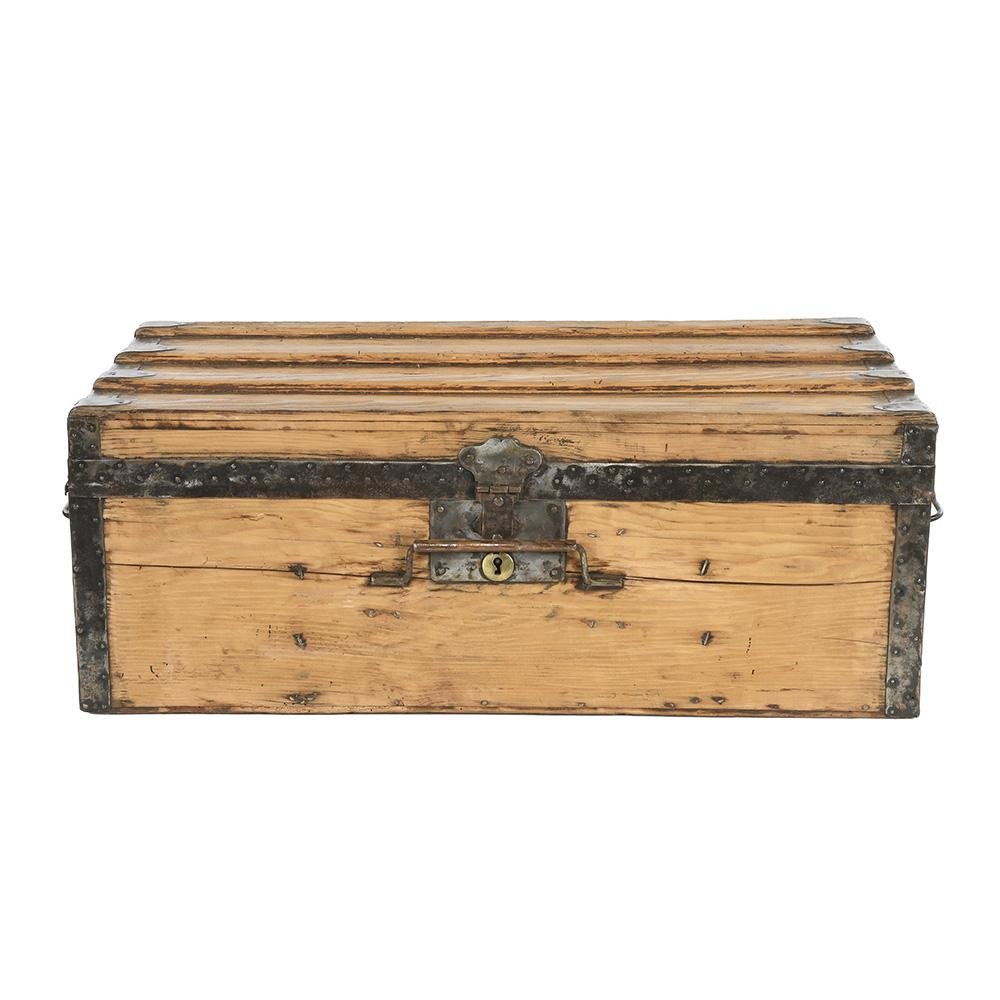 Wooden Transport Trunk, 1800s for sale at Pamono