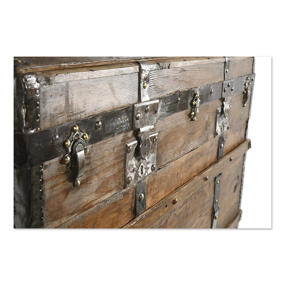 Wooden Transport Trunk, 1800s for sale at Pamono