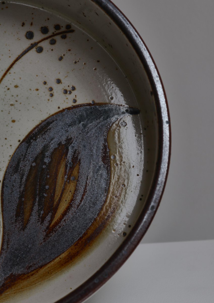 Large Floral Stoneware Bowl attributed to Søholm Pottery, Denmark ...