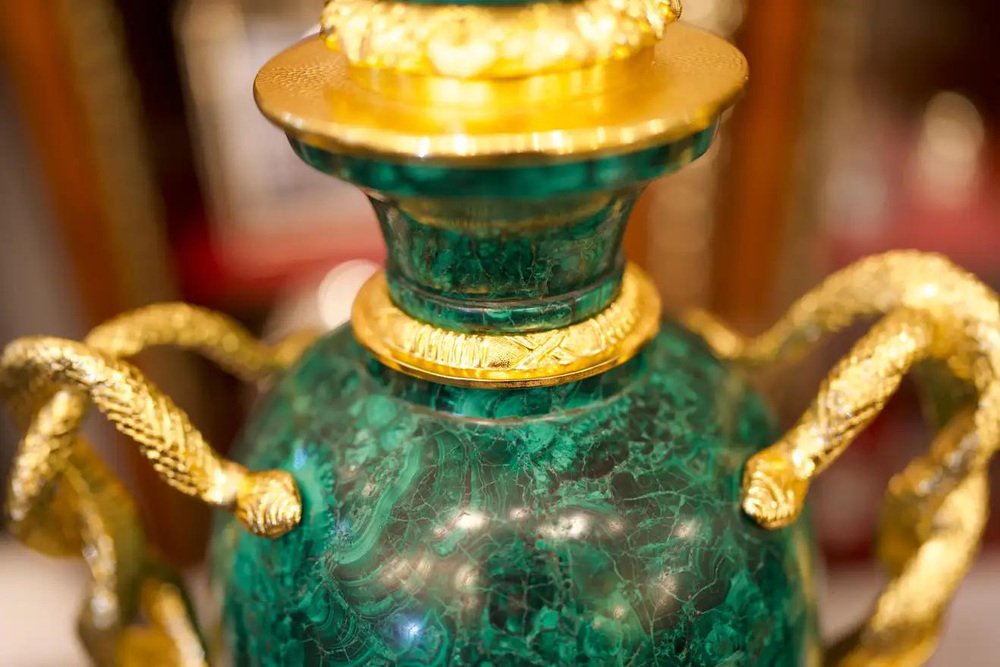 Large Ormolu Mounted Malachite Empire Style Vases, Set of 2 for sale at ... Large Ormolu Mounted Malachite Empire Style Vases, Set of 2 for sale at ...