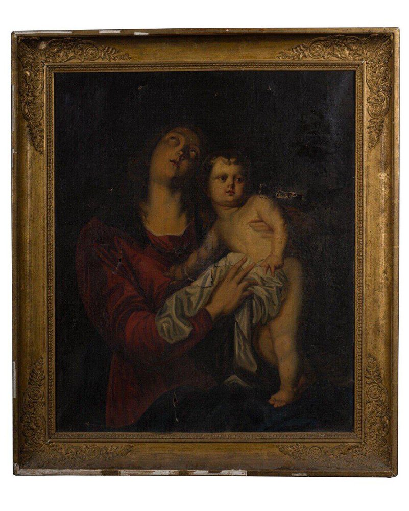 After Antoine Van Dyck, Virgin & Child, Early 1800s, Oil on Canvas ...