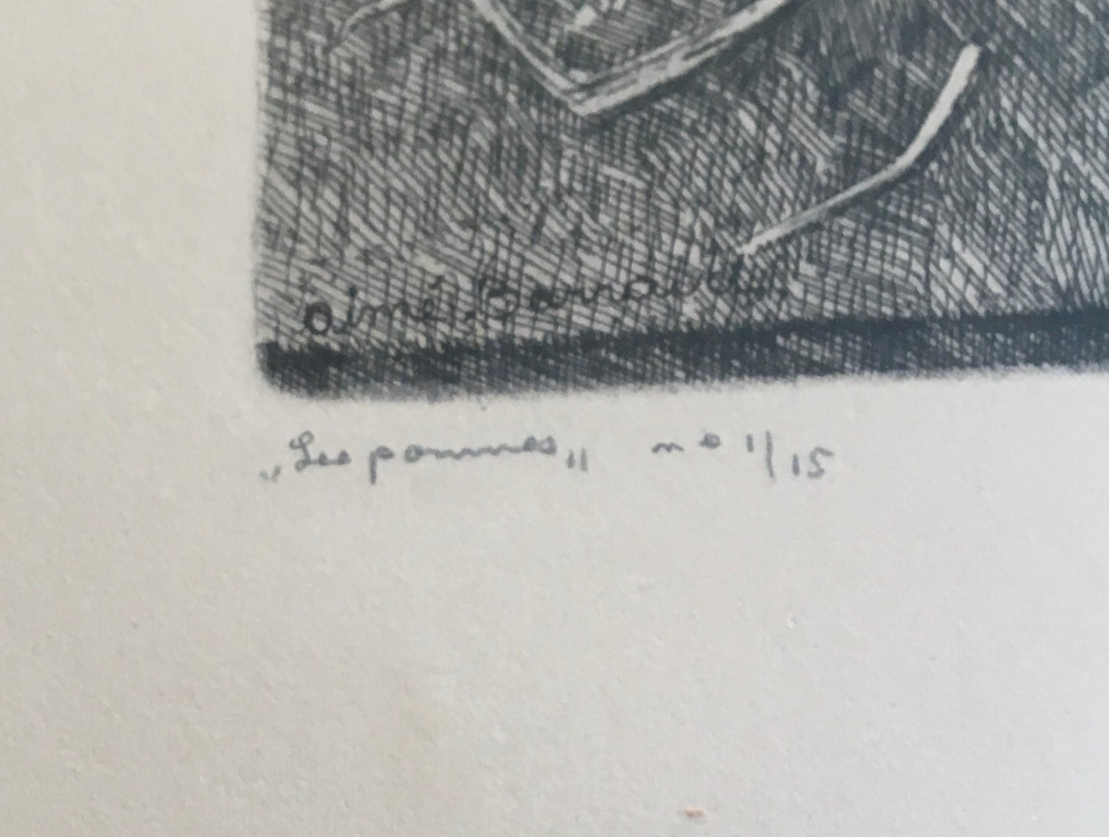 Aimé Barraud, Les pommes, Etching for sale at Pamono