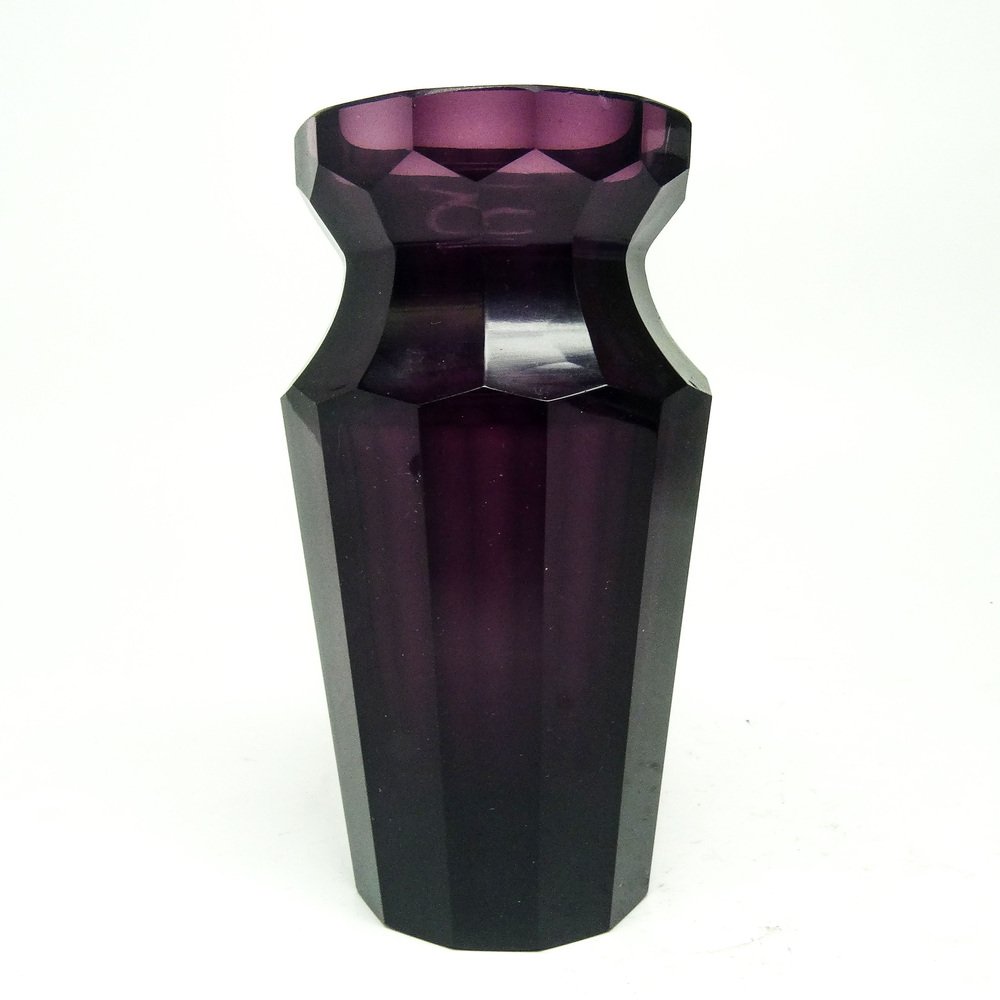 Crystal Vase from Moser by J. Hoffmann, Czechoslovakia, 1890s for sale ...