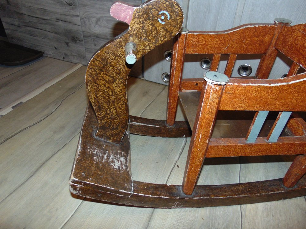 Art Deco Wooden Duck, Rocker, 1920s for sale at Pamono