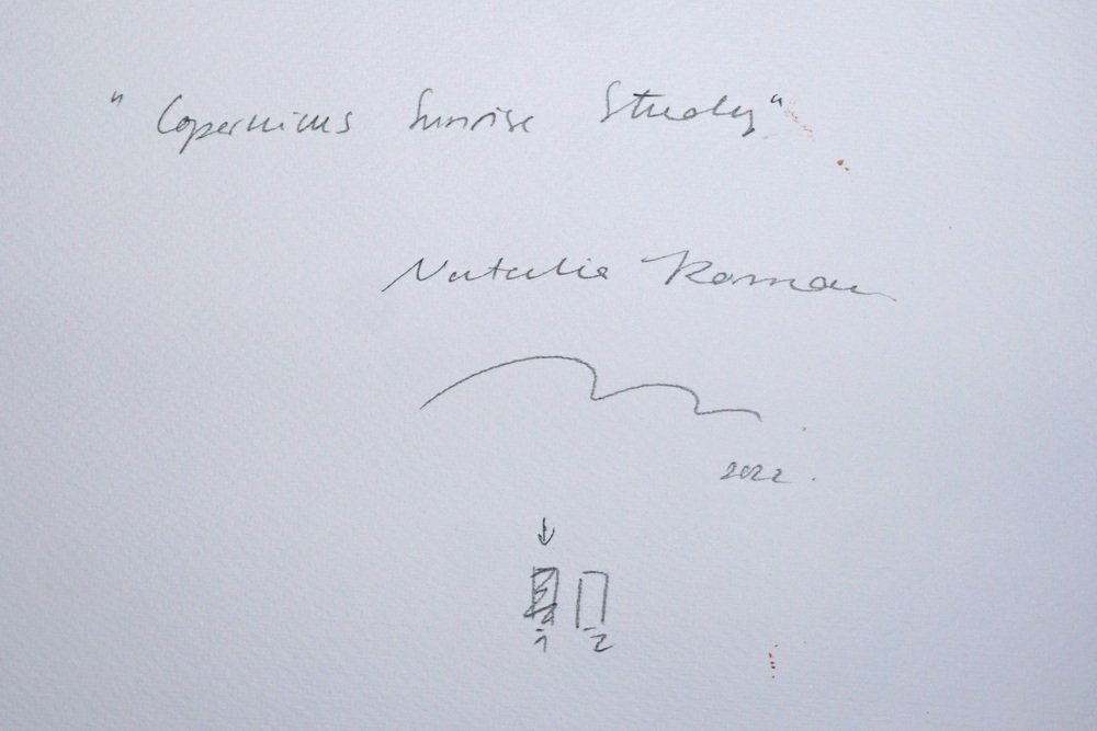 Natalia Roman, Copernicus Sunrise Study, 2022, Acryl auf Aquarellpapier bei Pamono kaufen