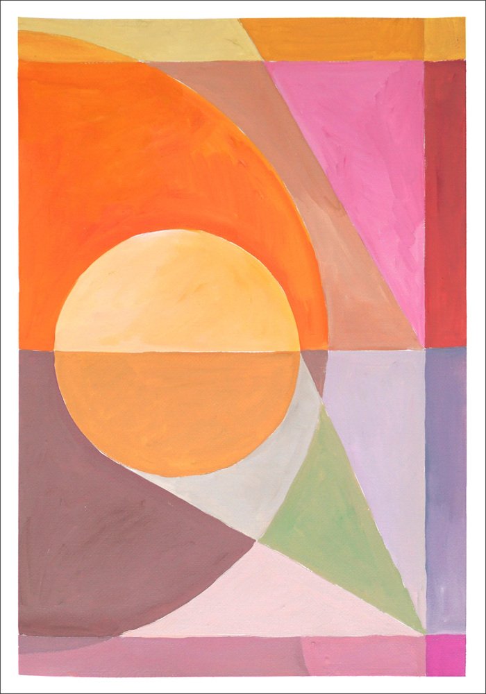 Natalia Roman, Copernicus Sunrise Study, 2022, Acryl auf Aquarellpapier bei Pamono kaufen