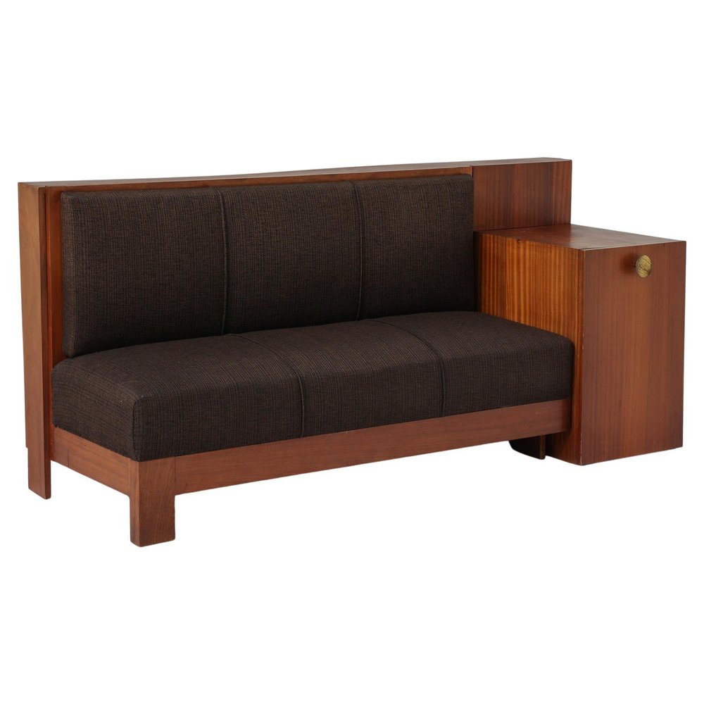 Modernist Sofa, Bar Trolley, and Bar Cabinet by John Van Zeeland ...