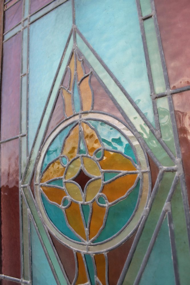 Italian Stained Glass Window Panels, 1890s, Set of 4 for sale at Pamono