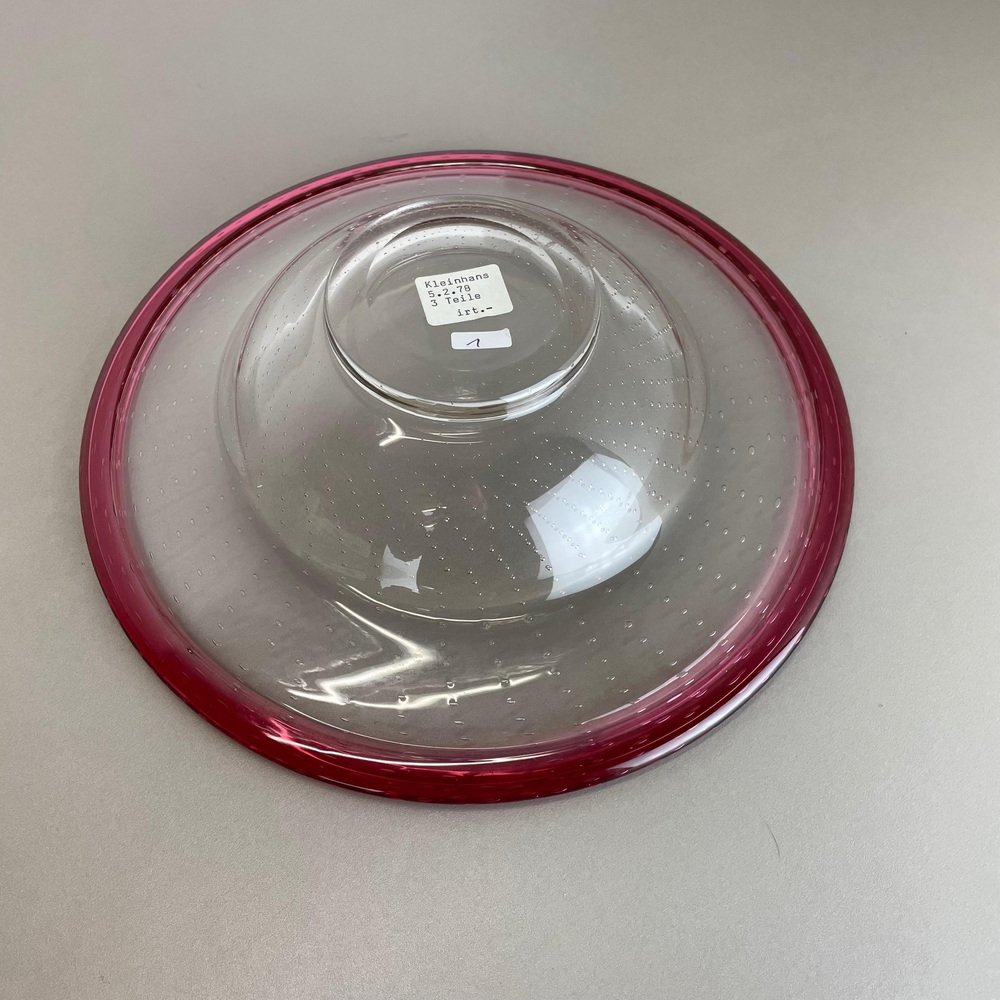 German Glass Bowl Attributed To Karl Wiedmann For Wmf 1960s For Sale