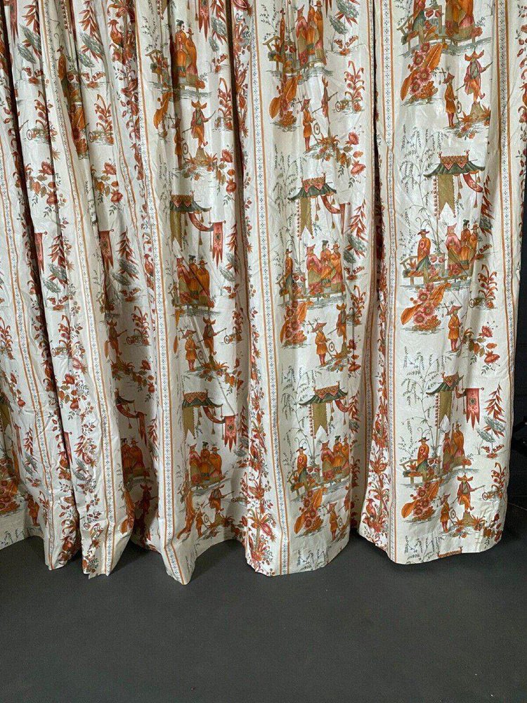 Chinesische Mandarin Vorhänge von Ramm, England, 2er Set bei Pamono kaufen