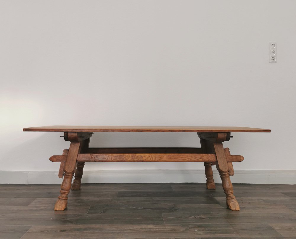 German Monastery Table with Inlay, 1600s for sale at Pamono