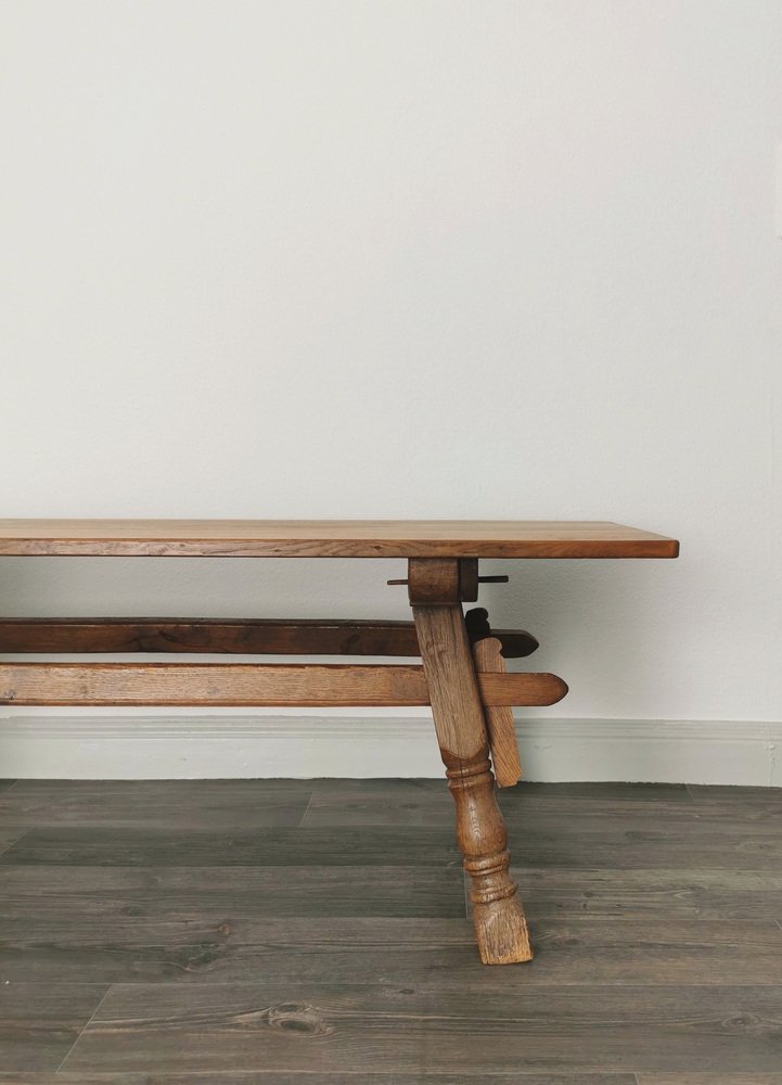 German Monastery Table with Inlay, 1600s for sale at Pamono