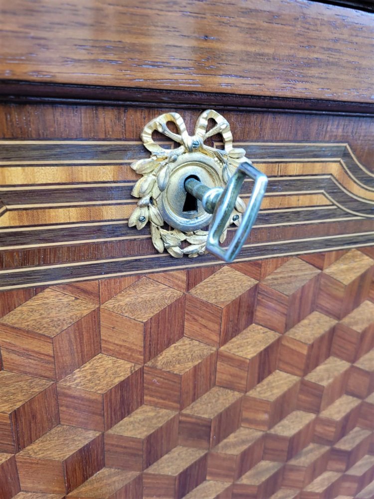 Grand Secretary with Flap in Marquetry, Late 19th Century for sale at ...
