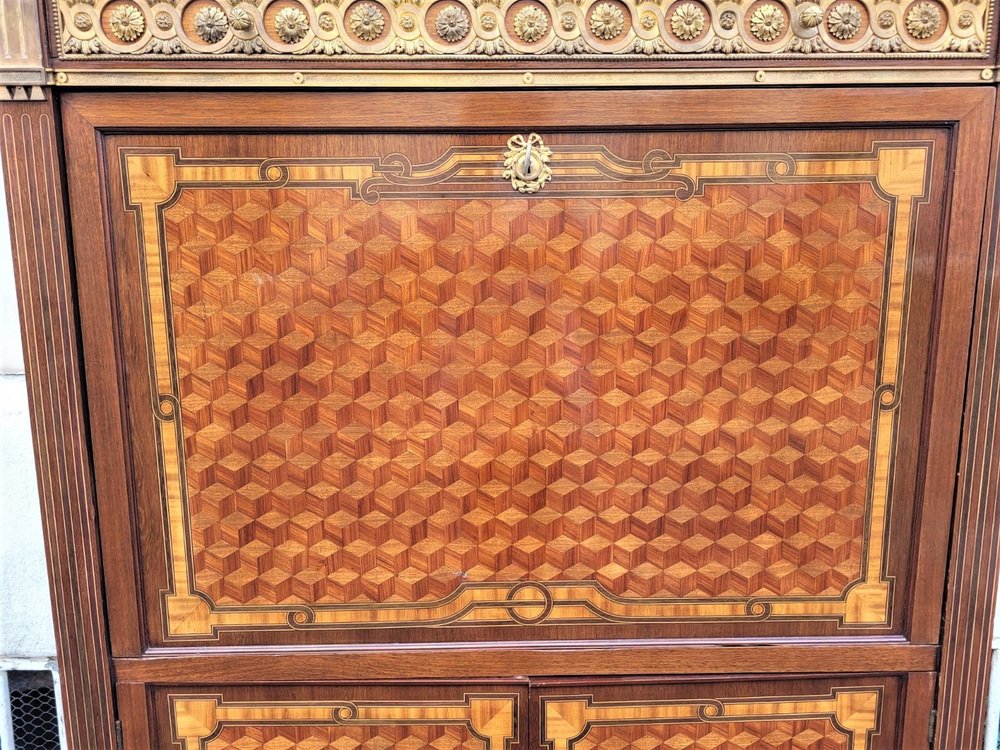 Grand Secretary with Flap in Marquetry, Late 19th Century for sale at ...