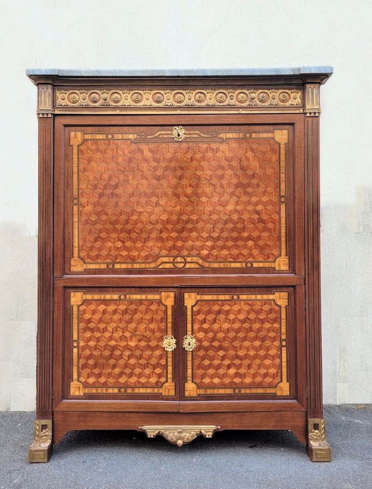 Grand Secretary with Flap in Marquetry, Late 19th Century for sale at ...