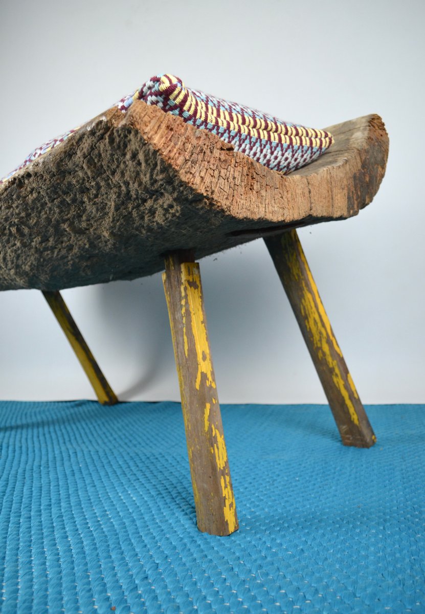 Brutalist Bench in Oak for sale at Pamono