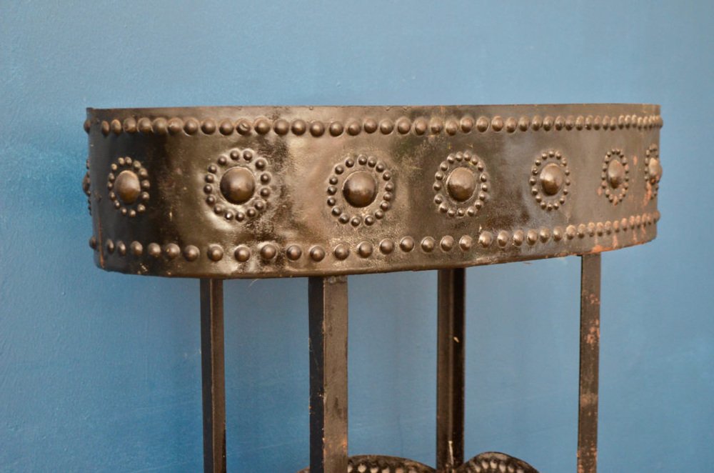 Large Antique Metal Planter for sale at Pamono