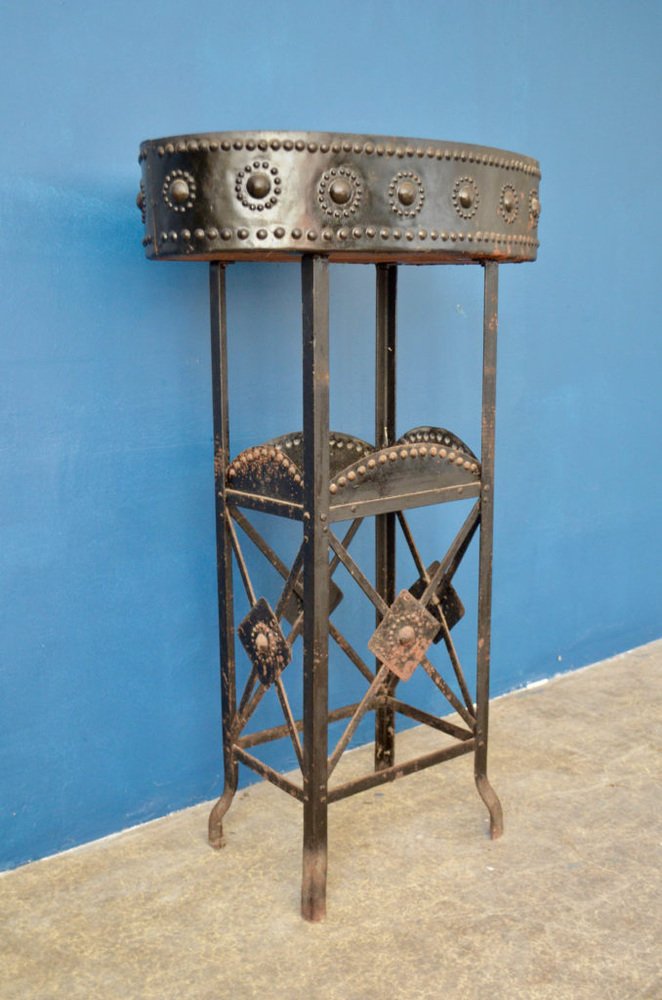 Large Antique Metal Planter for sale at Pamono