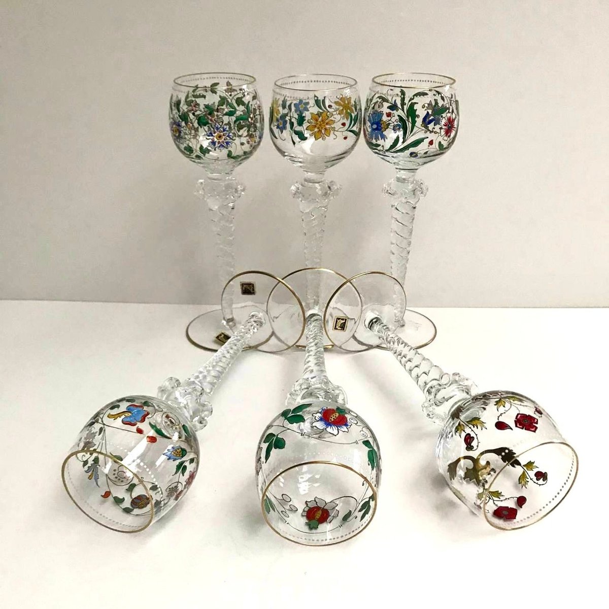 Vintage Crystal Glasses from Gluskunst Hirtreiter, Germany, Bavaria ...