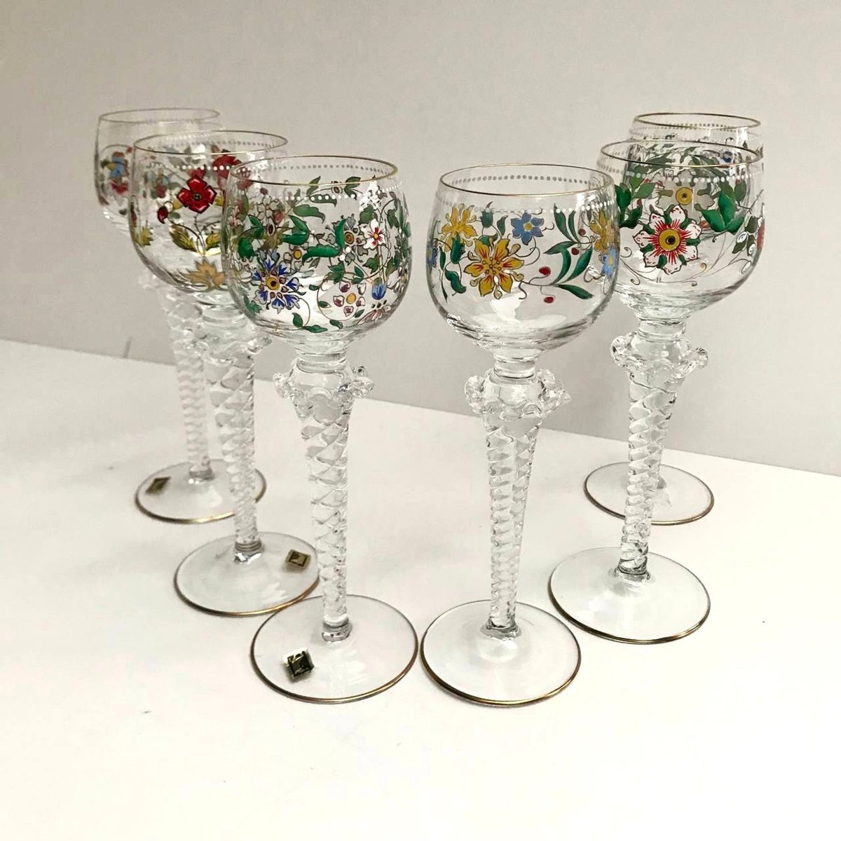 Vintage Crystal Glasses from Gluskunst Hirtreiter, Germany, Bavaria ...