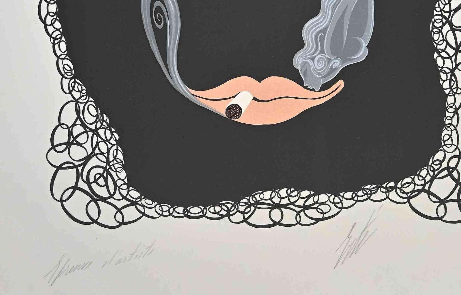 Erté, Le 0, Lithograph, 1968 for sale at Pamono