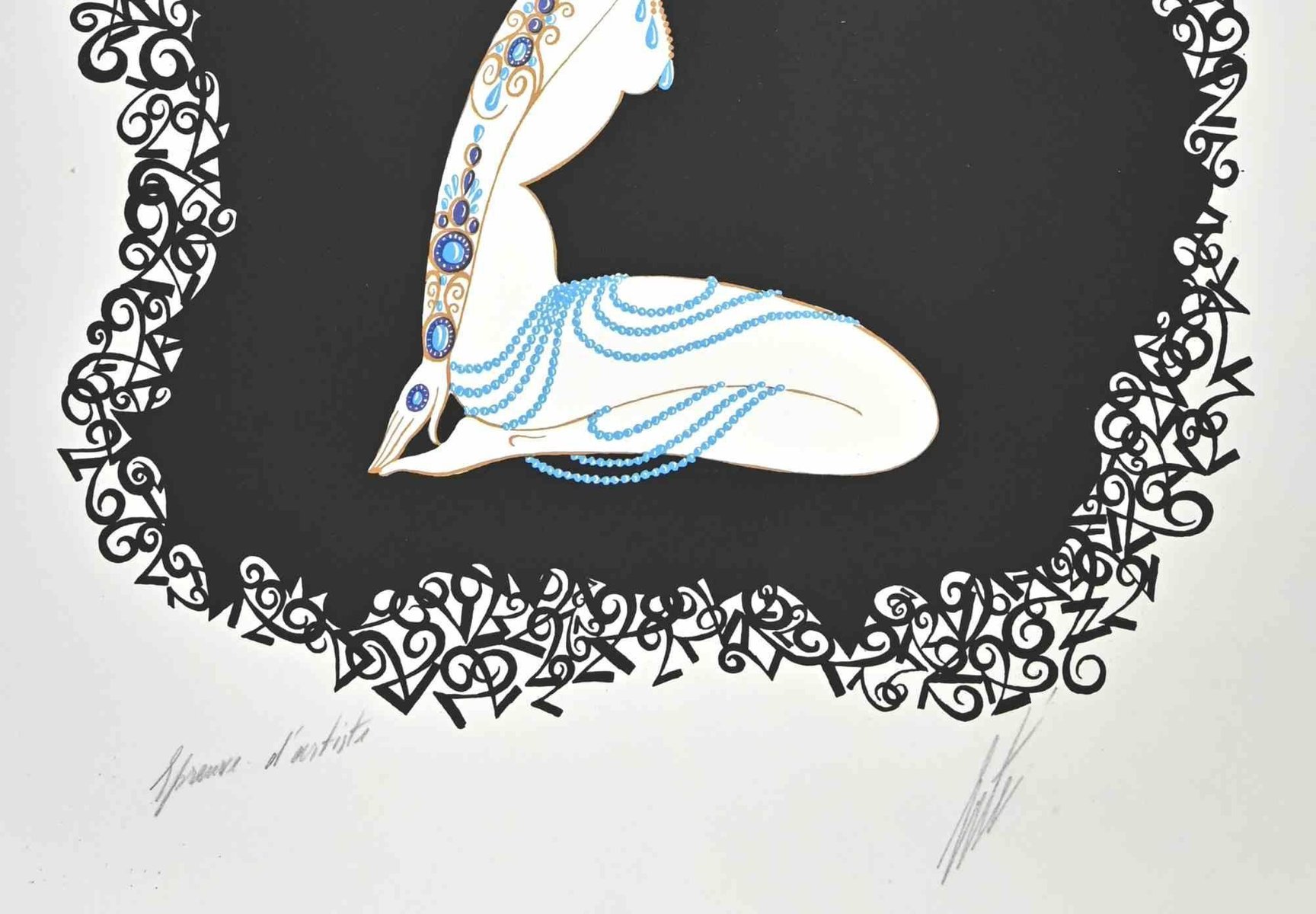 Erté, Le 2, Lithograph, 1968 for sale at Pamono