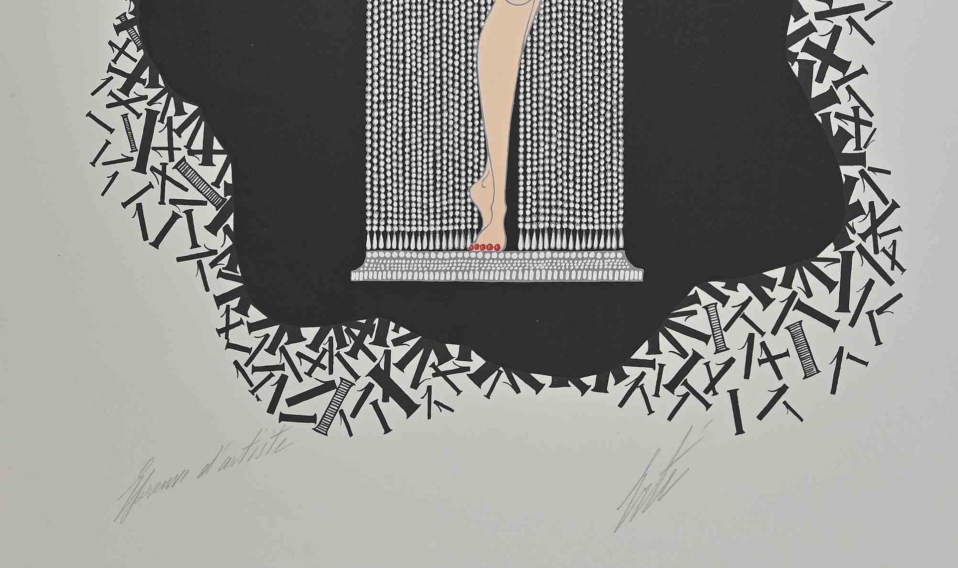 Erté, Le 1, Lithograph, 1968 for sale at Pamono