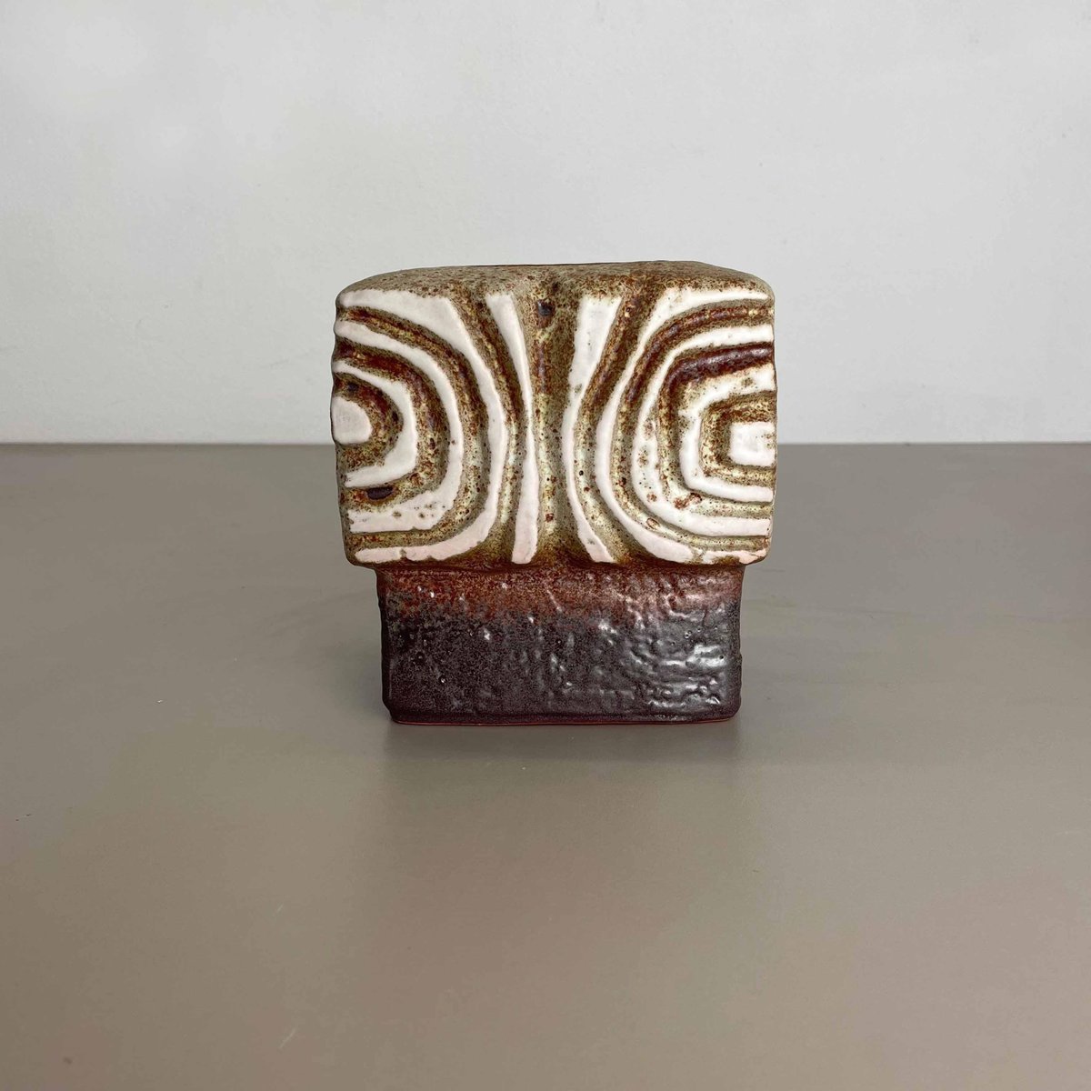 German Fat Lava Pottery Vase in Ceramic by Heinz Siery for Carstens ...