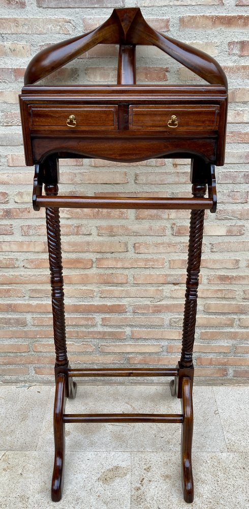 Mid-Century Herren Diener mit Zwei Schubladen, 1950er bei Pamono kaufen