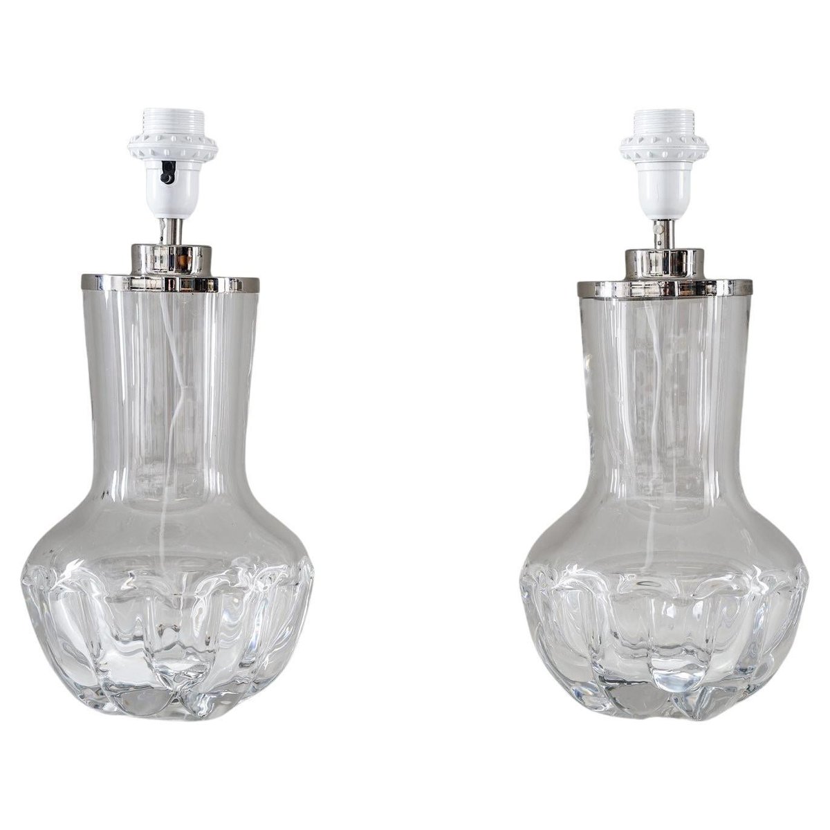 Swedish Table Lamps by Olle Alberius for Orrefors, 1970s, Set of 2 for ...