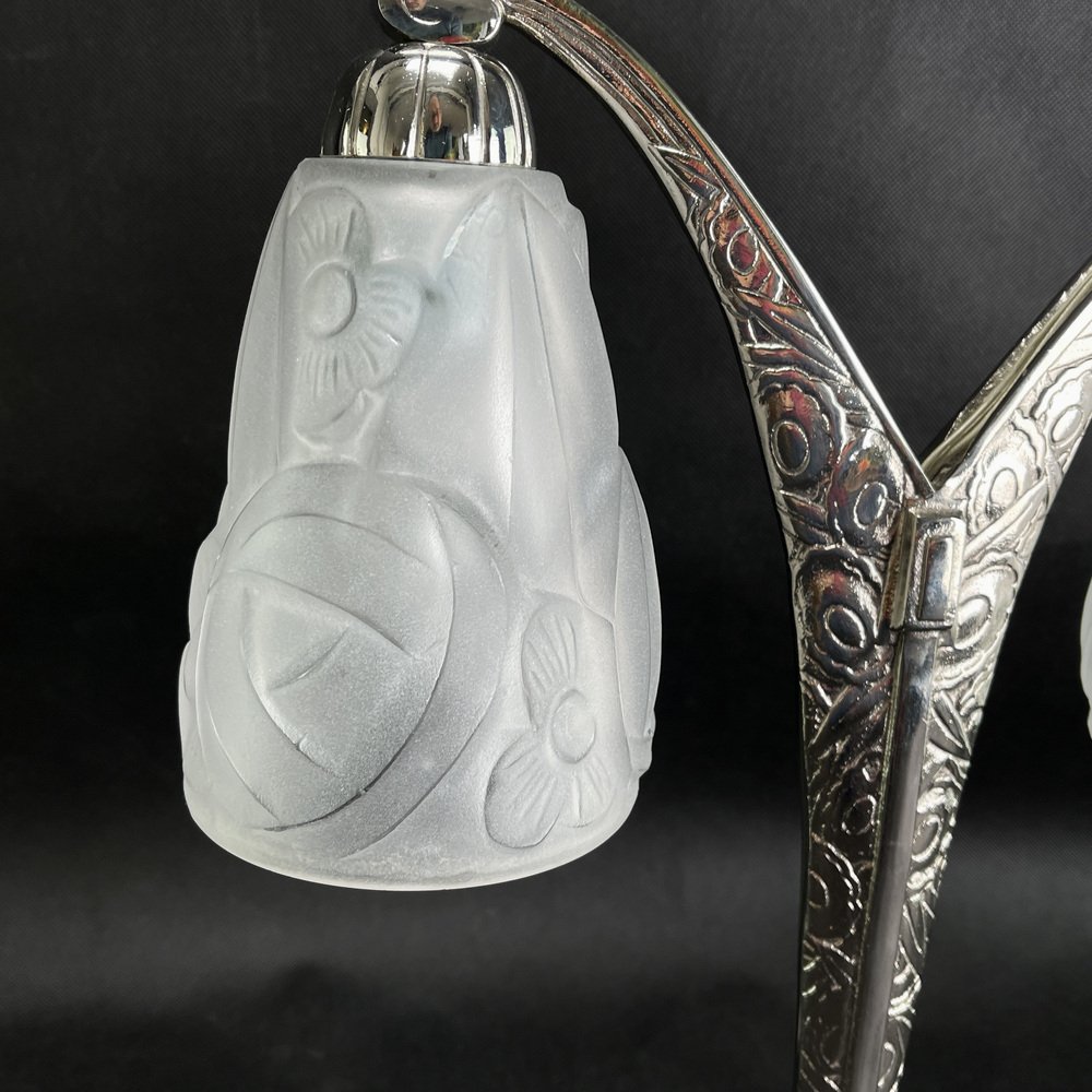 Art Deco Degué Table Lamps from Verrerie Dart Degué, 1920s, Set of 2 ...