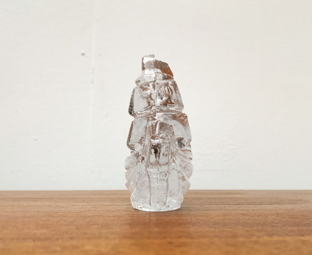 Vintage Swedish Glass Ship from Pukeberg Glass, 1970s for sale at Pamono