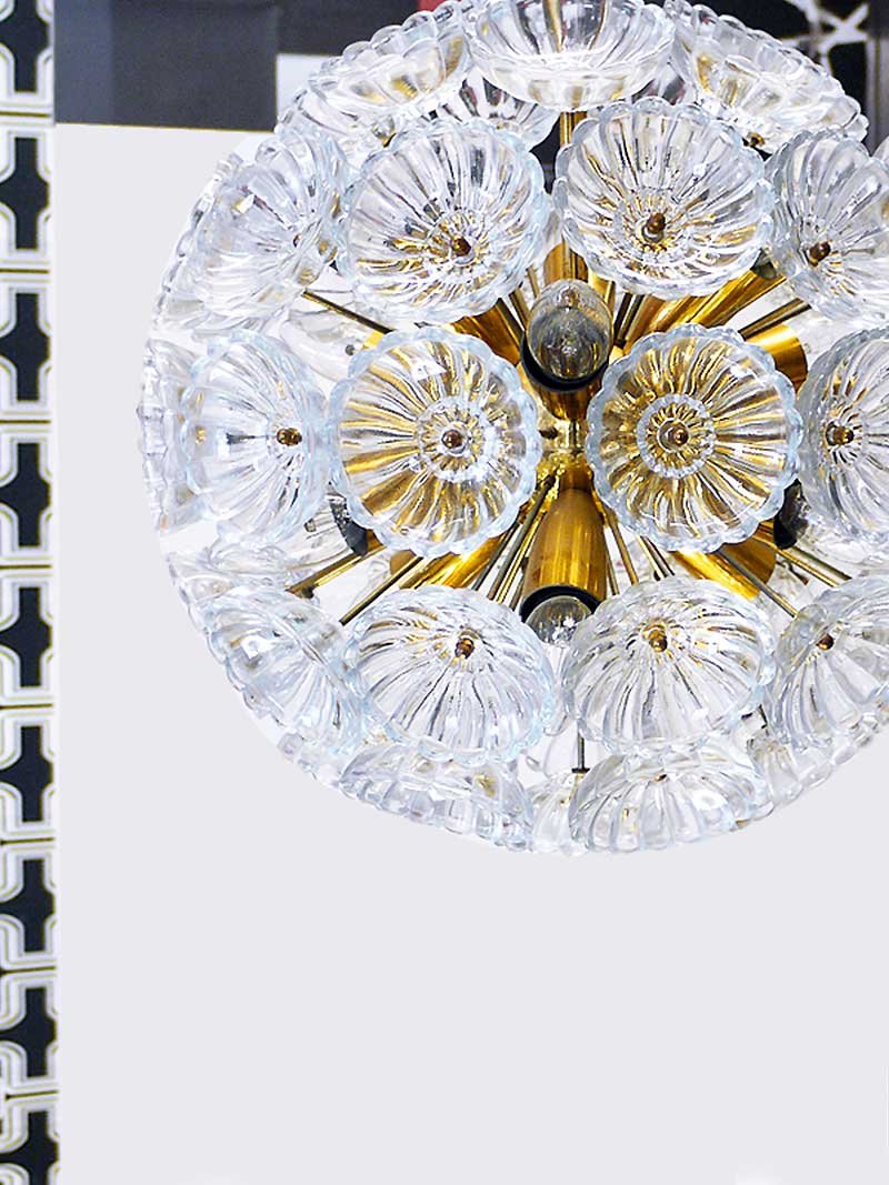 German Starburst Sputnik Chandelier from VEB Leuchten, 1960s for sale ...