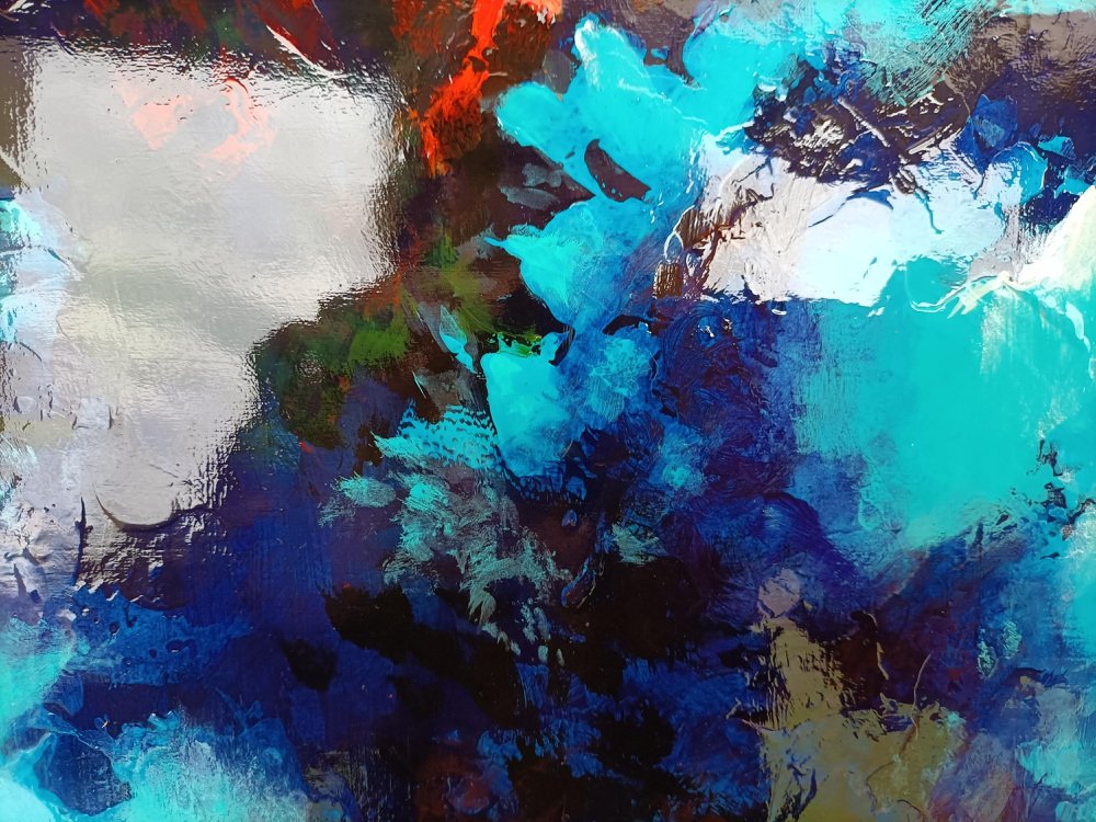 Christiane Hess, Beauty of Depths, 2022, Acryl auf Holz bei Pamono kaufen