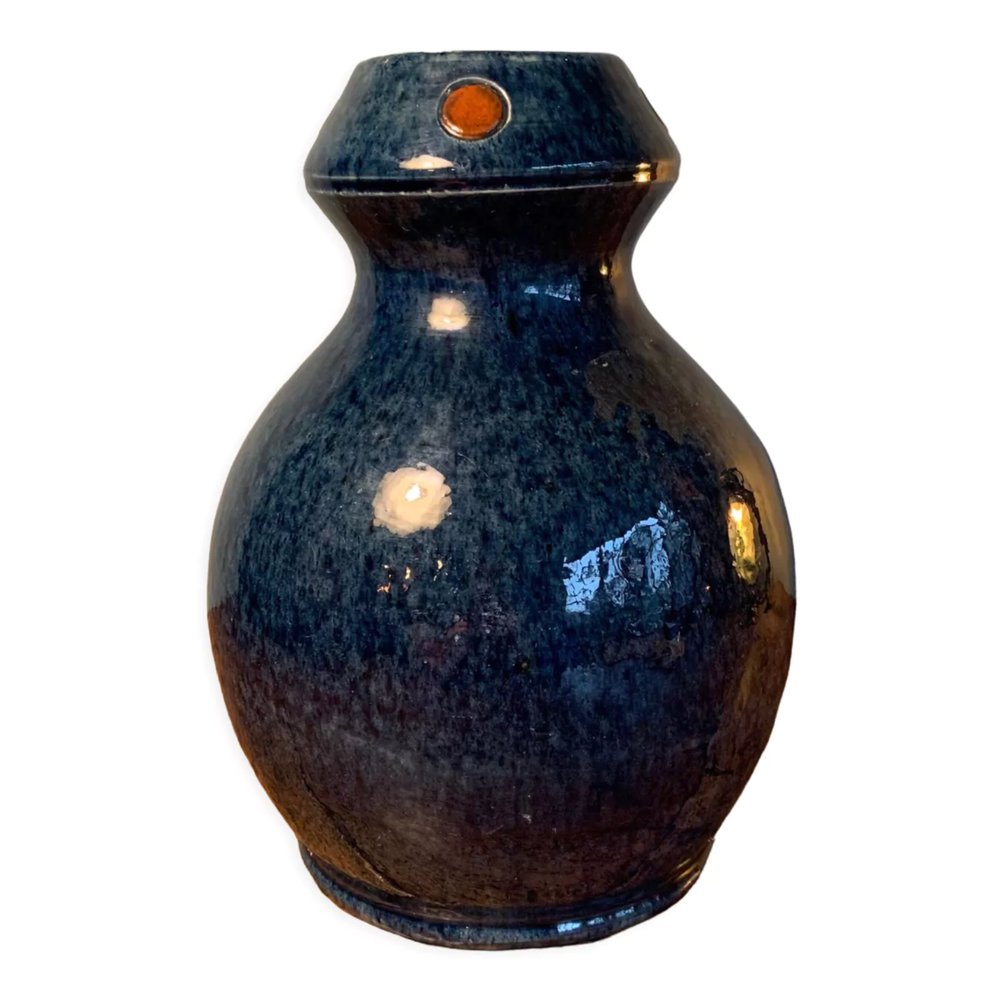 Art Nouveau Vase by Faïencerie Airain Thulin, 1920s for sale at Pamono