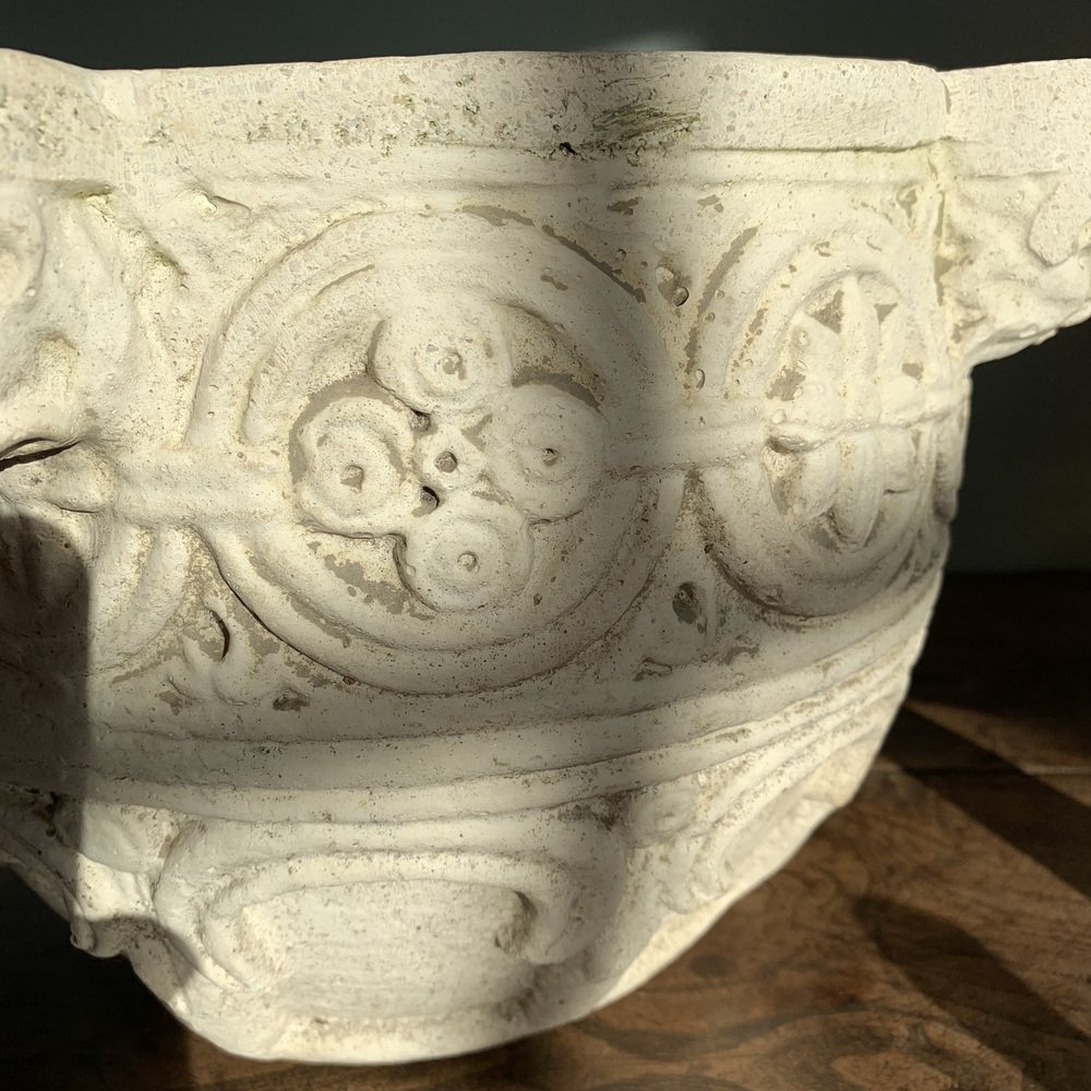 Antique Ivory Stone Planter for sale at Pamono
