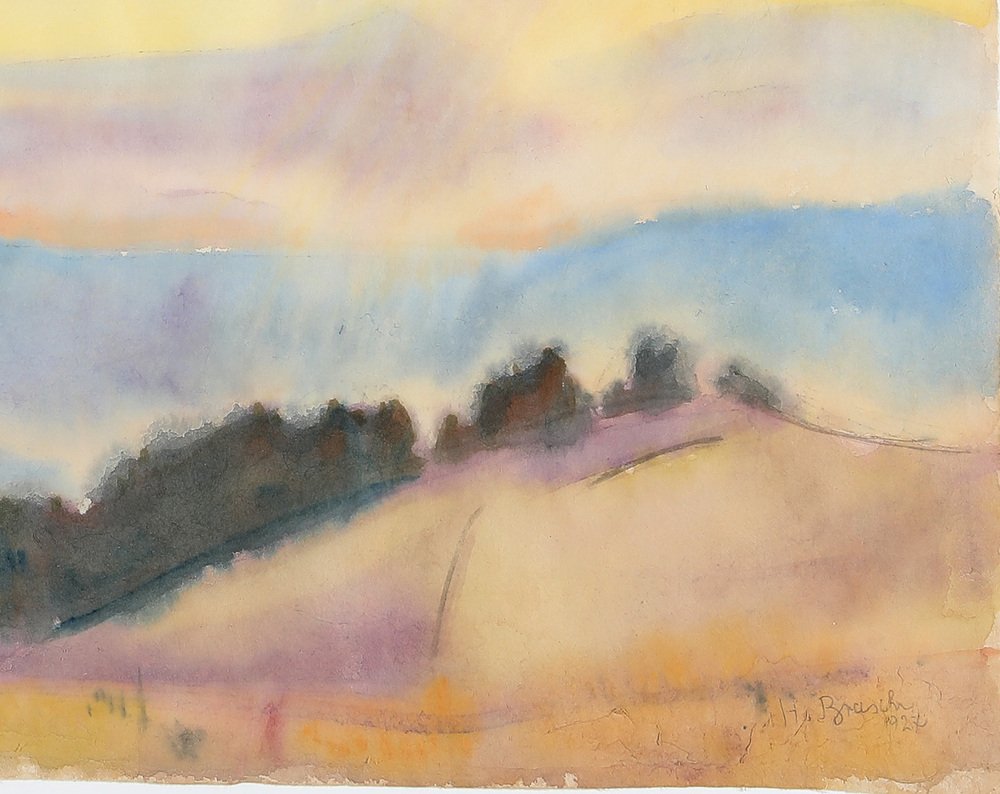 Hans Brasch, Large Expressionist Watercolor, 1927, Masters Student of ...