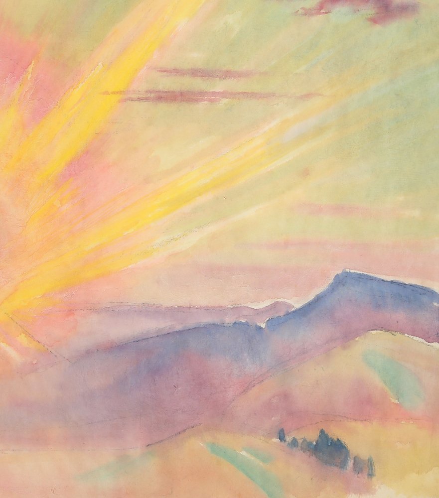 Hans Brasch, Large Expressionist Watercolor, 1927, Masters Student of ...