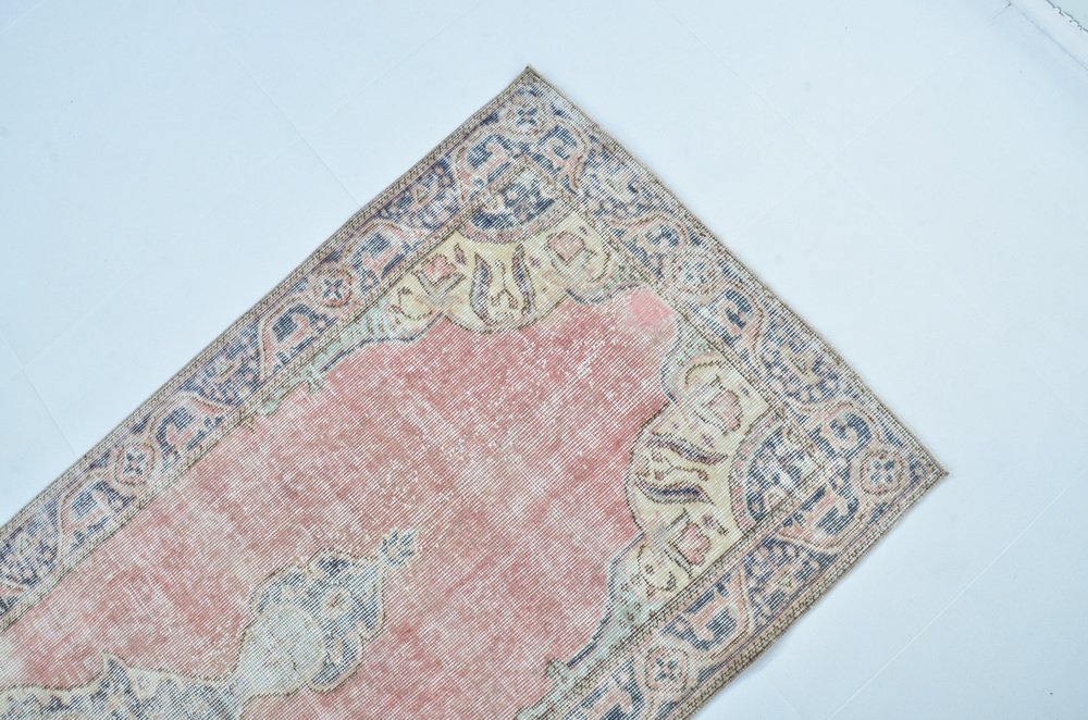 Vintage Medallion Worn Runner Rug for sale at Pamono