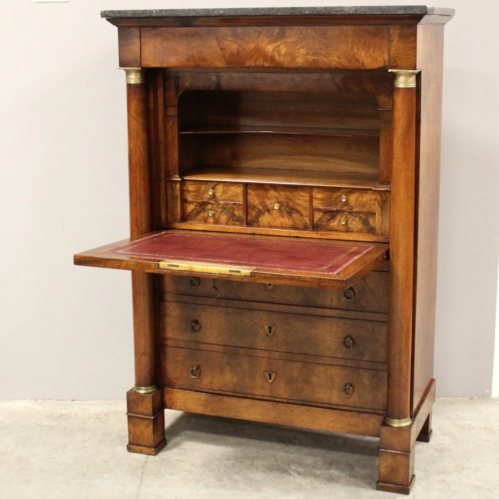 Ancient Empire Walnut Secretary for sale at Pamono