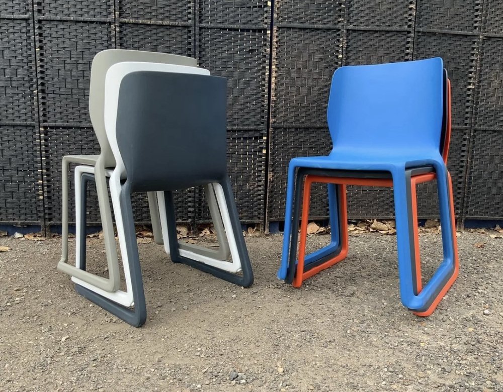 Stackable Dining Chairs from Bold, Set of 6 for sale at Pamono