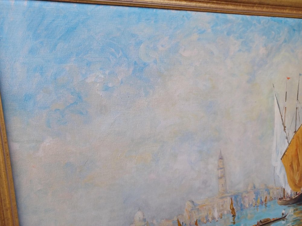 Ernest Viallate, View of Venice, Early 20th Century, Oil on Canvas, Framed for sale at Pamono